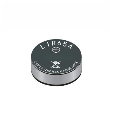 China 1C Discharge Rate 3.6V 12mAh LIR 654 Lithium Cobalt Oxide Battery for Smart Wearables for sale