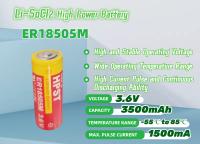 China High Power 3.6V Non-Rechargeable Li-SOCl2 3500mAh ER18505M Battery for Home Appliances for sale