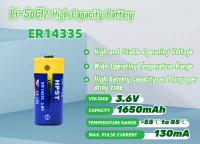 China 2/3AA 3.6V 1.65Ah Non-rechargeable Primary Cell ER14335 Gps Tracker Battery ER14335 for sale