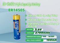 China AA 3.6V 2.7Ah Non-rechargeable Primary Cell ER14505 Smart Card Meter Product Battery ER14505 for sale