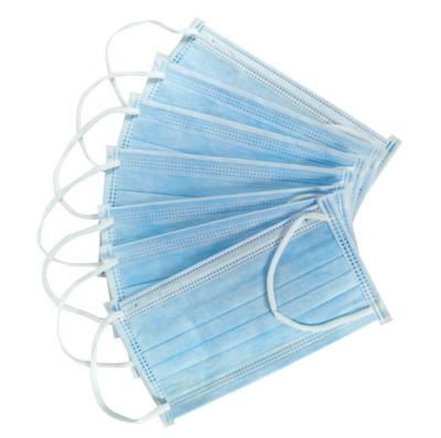 China 17.5*9.5cm  3 Ply Non Woven Face Mask  For Dust Free Workshop / Food Industry for sale