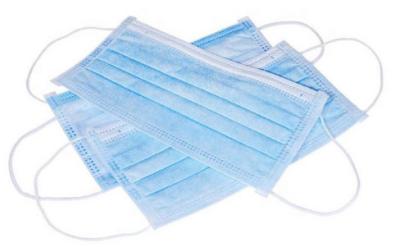 China Earloop Style 3 Ply Non Woven Face Mask  , Disposable Blue Mask Anti Virus for sale