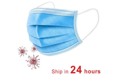 China Unisex Ear Loop 3 Ply Non Woven Face Mask  Clinic Daily Protection Dust  Free for sale