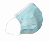 China Clinic Disposable 3 Ply Non Woven Face Mask 17.5*9.5cm Daily Protection White Blue for sale
