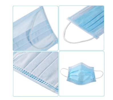 China Easy Breathing 3 Ply Disposable Face Mask  High BFE Soft Comfortable FDA CE for sale