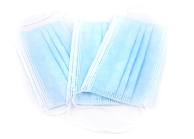 China High Strength 3 Ply Surgical Face Mask Ear Wearing With Adjustable Nose Clip for sale