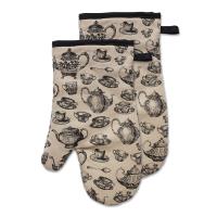 China Adult Customized Microwave Oven Gloves Cotton Material Heat Resistant for sale