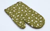 China Cotton Heat Resistant Oven Mitts Customized Patterns  For Microwave Oven for sale
