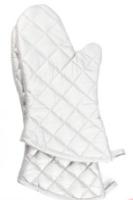 China Household  Cotton Kitchen Oven Gloves Silver Plated  Thickened Plain Design for sale
