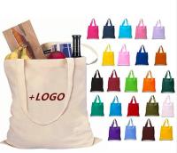 China Custom Plain Body Fabric Cotton Canvas Tote Shopping Bag 30cm 50cm for sale