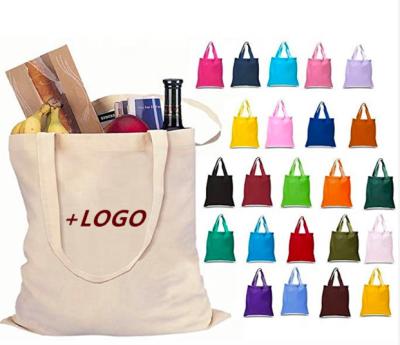 China Custom Plain Body Fabric Cotton Canvas Tote Shopping Bag 30cm 50cm for sale