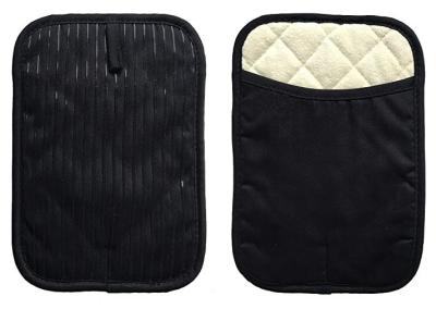 China Terry Cloth Lining Cotton Non Slip Silicone Strip Pot Holders With Pocket for sale