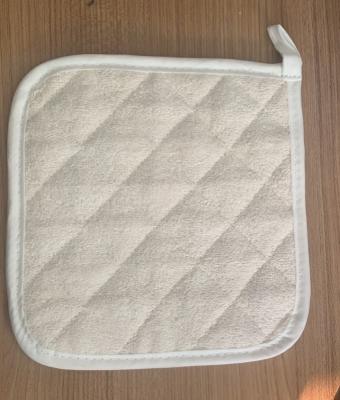 China Kitchen Oven Pot Holder Terry Cloth Materials Waterproof Plain Dyed for sale