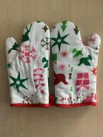 China Xmas Tree Decoration Heat Resistant Oven Mitts Customized With Pure Cottons for sale
