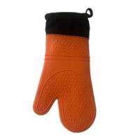 China Quilted Lining Silicone Heat Resistant Kitchen Gloves Durable for sale