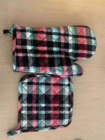 China 17 Inch Plaid Printing Oven Glove Mitt For Kitchen Cooking for sale