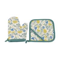 China 10inch Microwave Oven Mitts And Pot Holder Set For Kitchen for sale