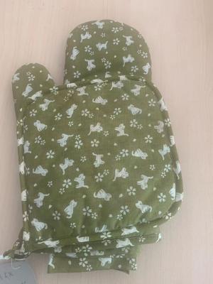 China DIY OEM Cooking Microwave Oven Mitts And Pot Holders Sets Non Slip 3D Printed for sale
