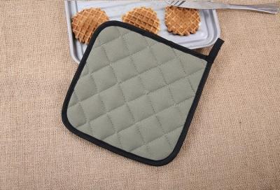 China 2pcs/Set Kitchen Cooking Cotton Oven Mitt Heat Resistant Pot Holder for sale