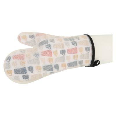 China Kitchen Baking Silicone Cotton Microwave Oven Mitts Anti Slip Heat Resistant for sale