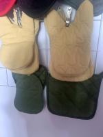 China Custom Kitchen Cooking Black Professional Pure Cotton Cooking Funny Oven Mitt for sale