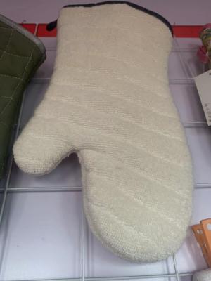 China Bbq Grilling Microwave Terry Cloth Oven Gloves Mitt Heat Resistant for sale
