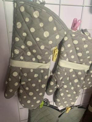 China Kitchen Baking Cotton Oven Mitts Oven Gloves Heat Resistant Professional for sale