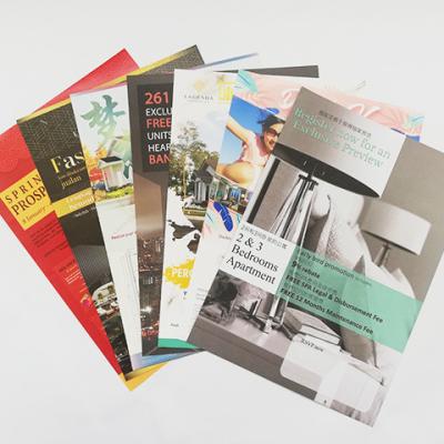 China Custom Catalog Printing Gloss Lamination 80gsm to 350gsm A4 A5 Sizes for sale