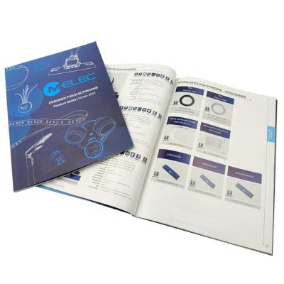 China Custom Offset Printing Booklet Catalogue Brochure A4 A5 Saddle Stitch Binding 300gsm Art Paper for sale