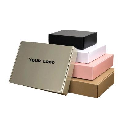 China Custom Logo Corrugated Cosmetic Gift Box Packaging Offset Printing 250gsm for sale
