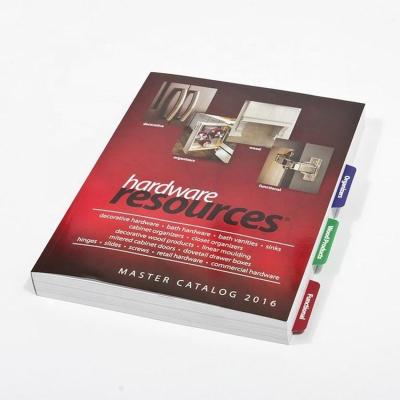 China Custom Perfect Bound Softcover Book with Dividers Tabs 500 PCS MOQ for sale