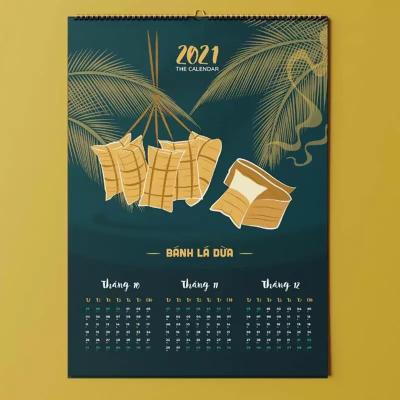 China Custom Wall Calendar Printing 3D Embossed 0.25-0.45mm PVC 250/300 CCNB OEM Design for sale