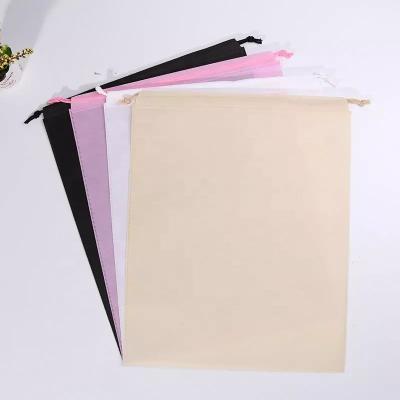 China ISO 70gsm Non Woven Drawstring Bags 16x20 20x28 Dust Carry Bags for Shoes Storage for sale