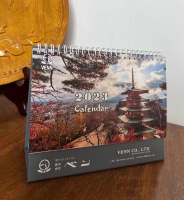 China Custom CMYK Printable Desk Planner Hard Cover 300gsm Film Lamination Spiral Bound for sale
