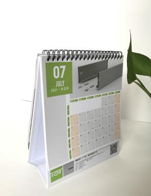 China Custom Double Sided Color Printable Desk Calendar 250g White Cardboard A4 A5 Size for sale