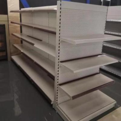 China Customized Supermarket Shelf Display , Supermarket Shelf Rack Double Sided for sale