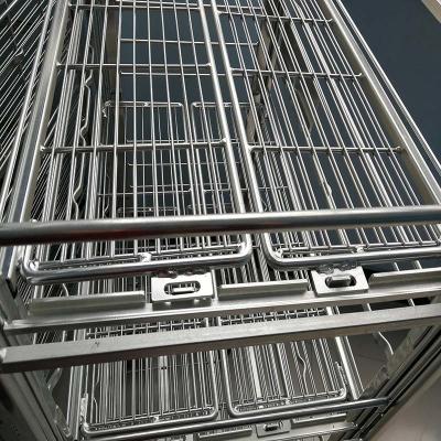 China Four Wheel Shopping Trolley Logistics Milk Cart  Delivery Goods for sale
