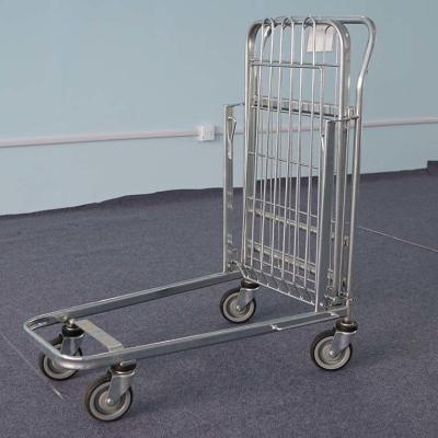 China Strong Frame Material Handling Cart Trolley Delivery Goods Silver Color for sale