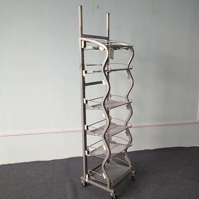 China Floor Stand Supermarket Shelf Display , Metal Wire Display Racks Pen-004-1 for sale