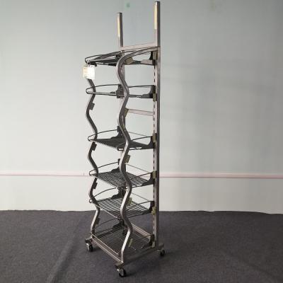 China Six Layers Custom Wire Display Racks Floor Type L*W*H  700*600*1000 Size for sale