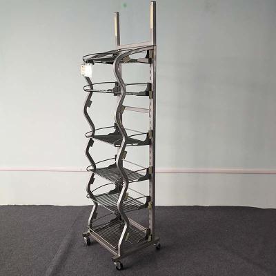 China Supermarket Retail Display Racks / Wire Mesh Display Stands BSCI Certification for sale