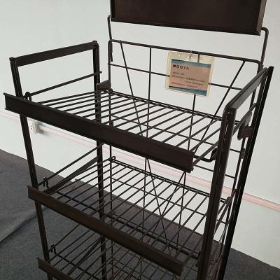 China Custom Shelf Display Rack For Water Bottle , Floor Standing Rack 60kg Loading Capacity for sale