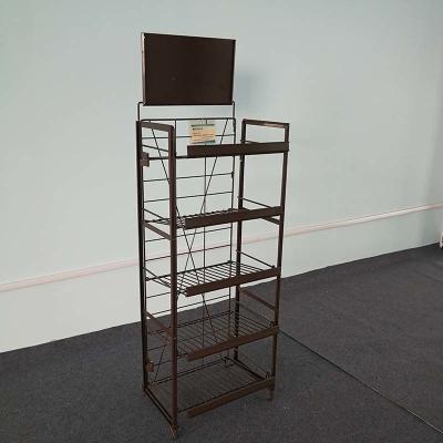 China Floor Retail Shoe Rack / Retail Floor Display 136SETS Loading Quantity for sale