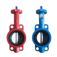 China 2 Inch Manifold Control Valve Ductile Iron Wafer Type Butterfly Valve DN50 - DN200 for sale