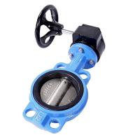 China 2 Inch Manifold Control Valve Ductile Iron Wafer Type Butterfly Valve DN50 - DN200 for sale