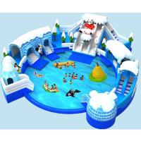 China Large Water Theme Park Inflatable Amusement Equipment with 0.9mm PVC Construction for 15-25 Children Capacity for sale