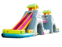 China PVC Inflatable Amusement Equipment with Slides, Bounce Areas & Multiple Play Zones for Family and Commercial Use for sale