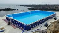 China Quick Installation Trestle PVC Swimming Pool - Custom Sizes 10-50ft, Detachable Design for Seasonal Use for sale