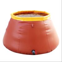 China Onion Shaped Open Top Water Tank PVC Foldable Firefighting Storage 1000L Capacity for sale