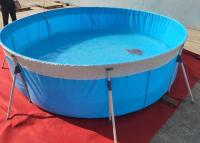 China Outdoor Galvanized Steel Pipe PVC Fish Pond Breeding Circular Water Pool 10-50ft Diameter for Family Farms for sale